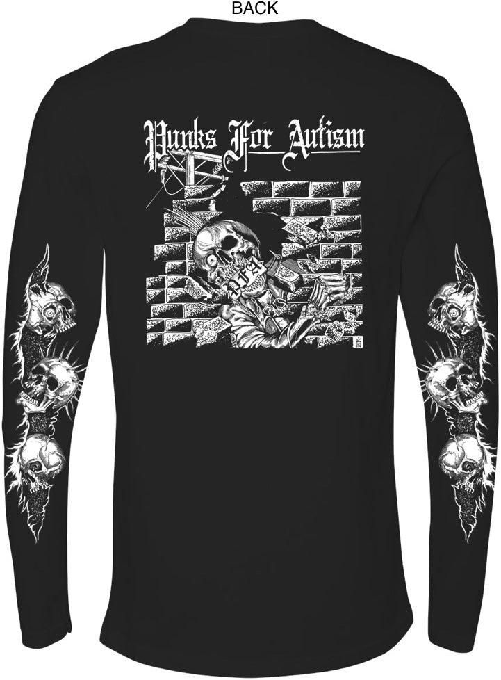 Punks for Autism - Brazil Skull - Long Sleeve